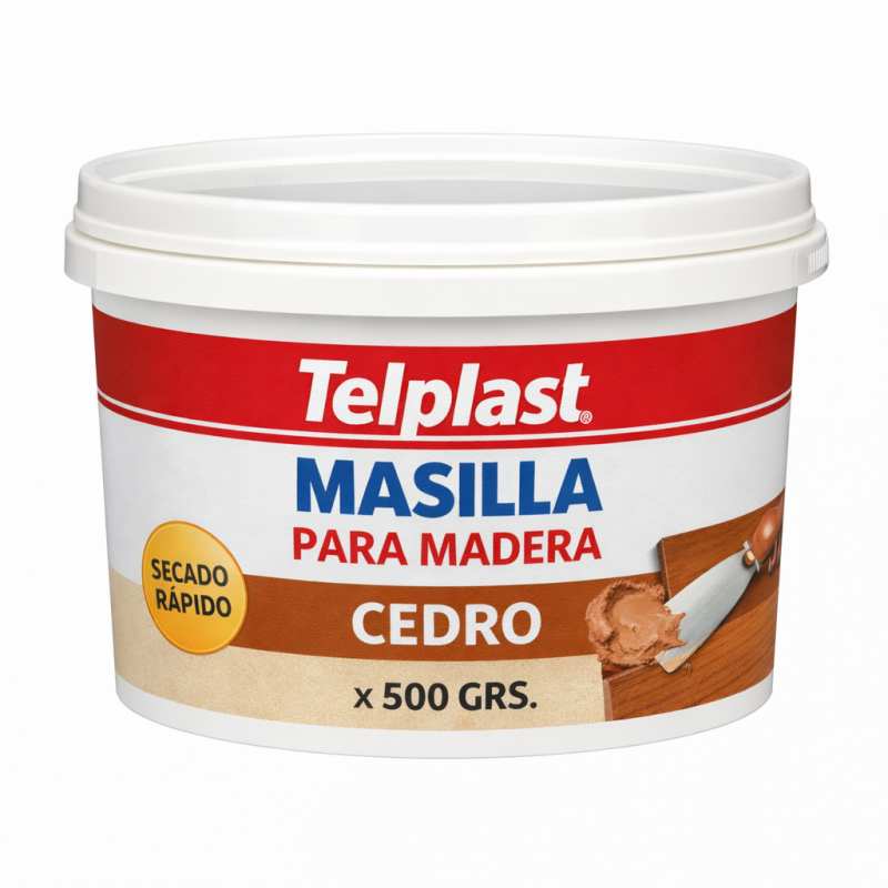 TELPLAST MASILLA PARA MADERA NATURAL X 500 GRS.